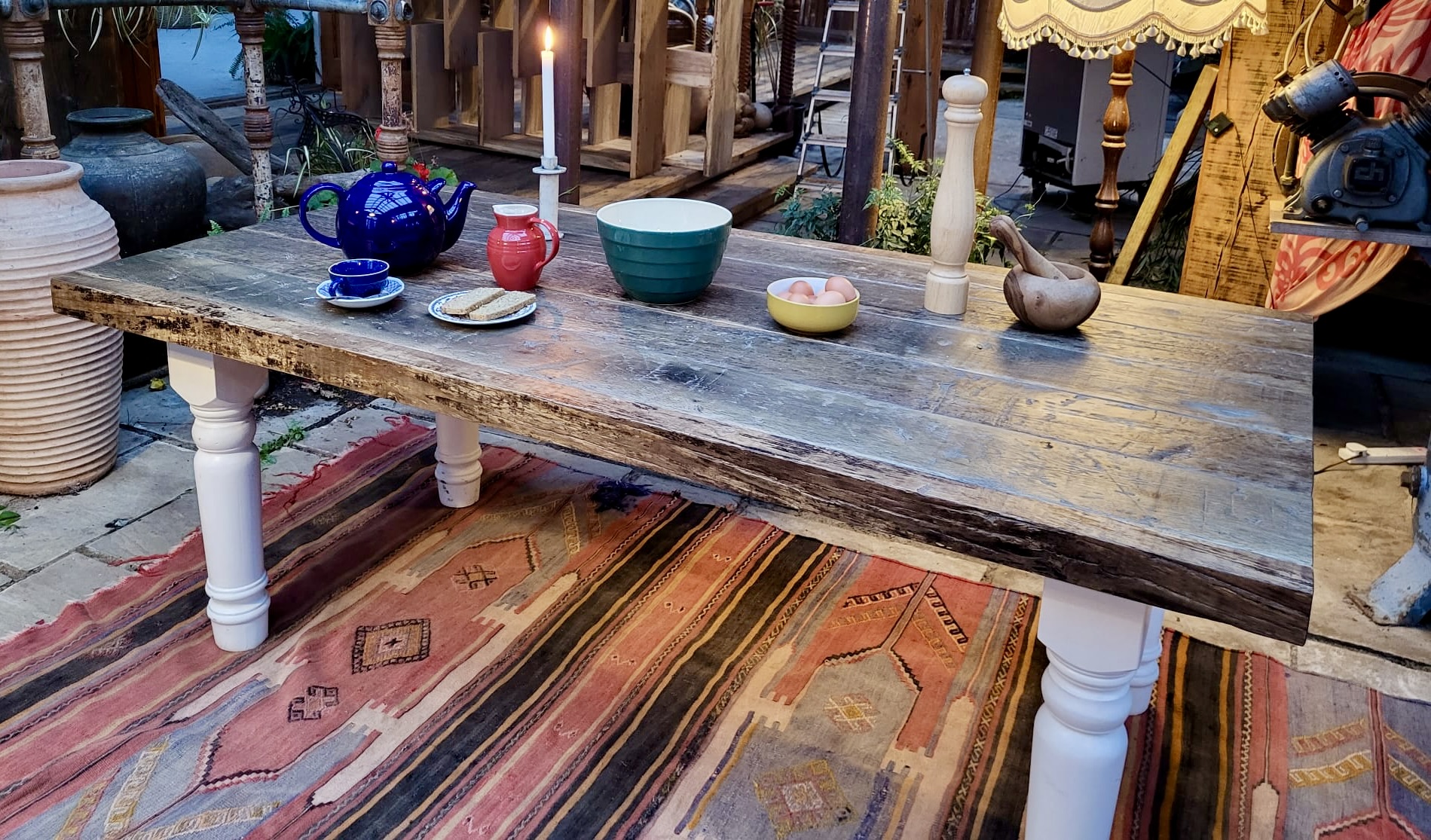 Reclaimed Oak Dining Table - The Historic Timber Co.